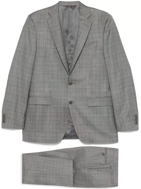 Canali Checked Suit - Grey