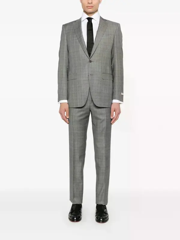 Canali Checked Suit - Grey