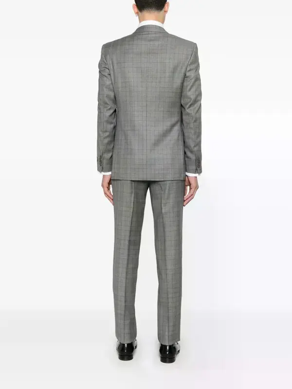 Canali Checked Suit - Grey