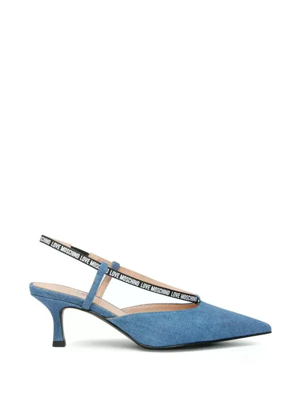 Moschino Pointed Toe Slingback Pumps