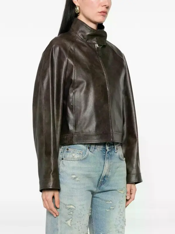 LOW CLASSIC Zipped Cropped Jacket
