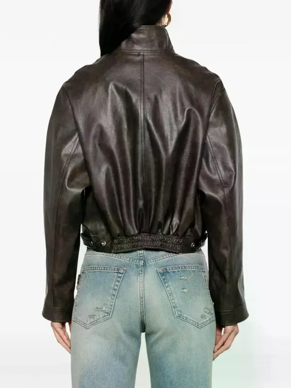 LOW CLASSIC Zipped Cropped Jacket