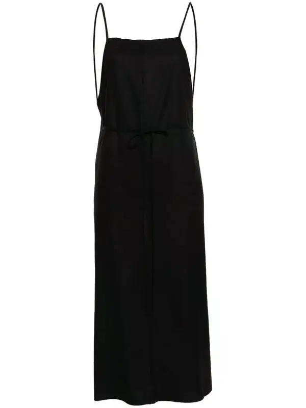 BASERANGE Yumi Apron Silk Midi Dress