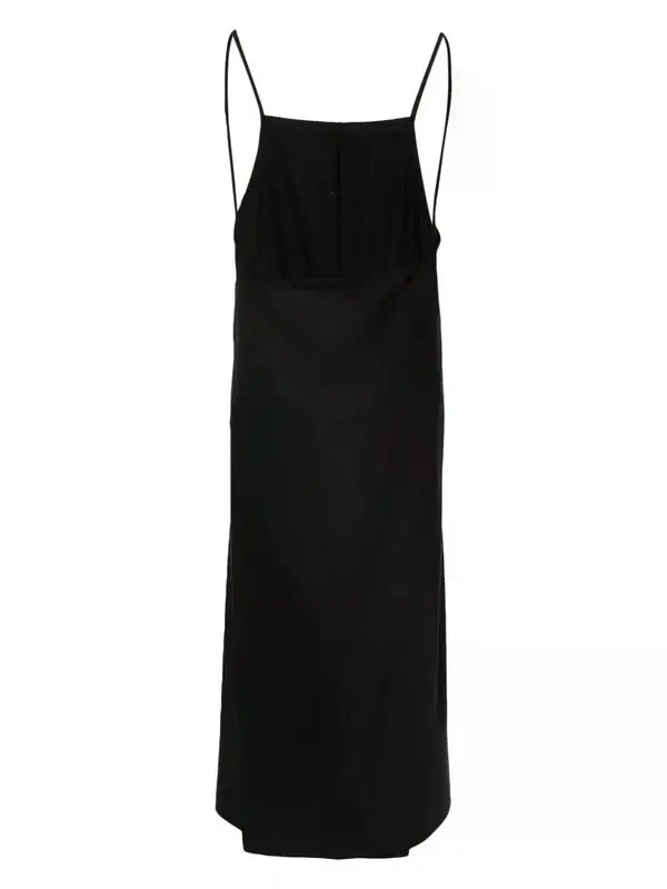 BASERANGE Yumi Apron Silk Midi Dress