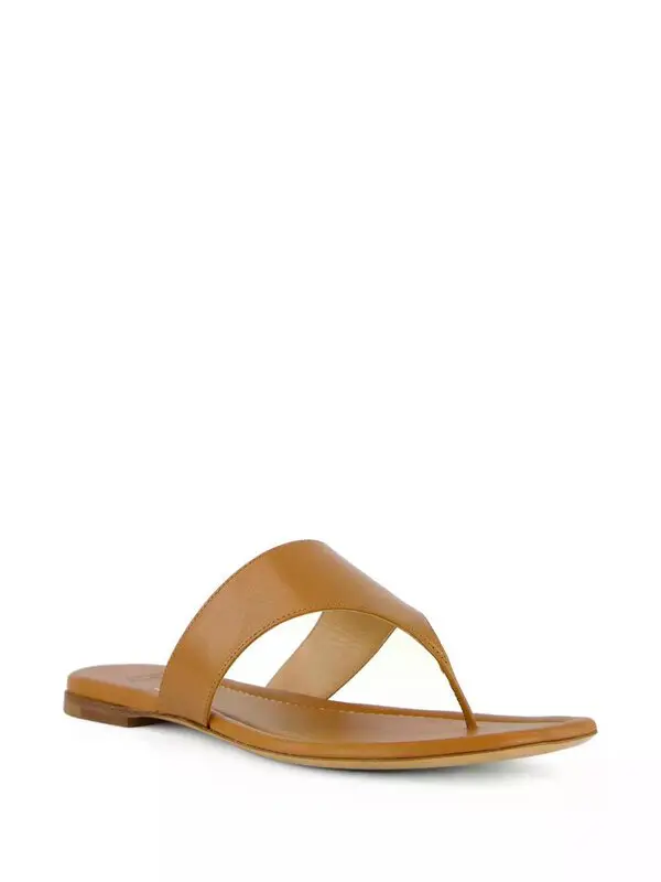 FRANCESCO RUSSO Leather Flat Sandals
