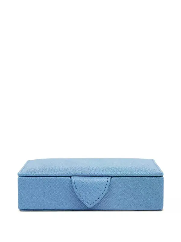 Smythson Small Panama Square Trinket Box - Blue