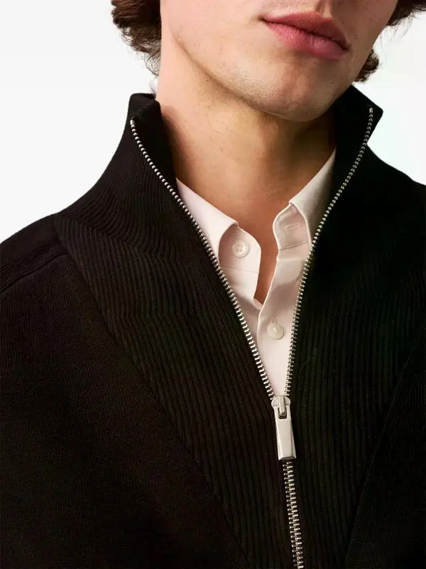 Calvin Klein Zip-up High-neck Jumper - Black