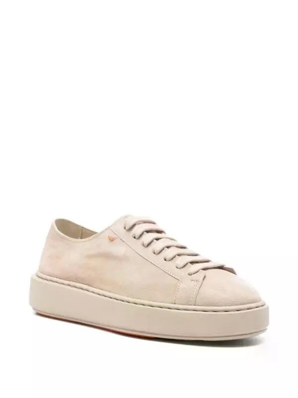 Santoni Lace-up Suede Sneakers