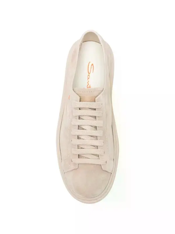 Santoni Lace-up Suede Sneakers