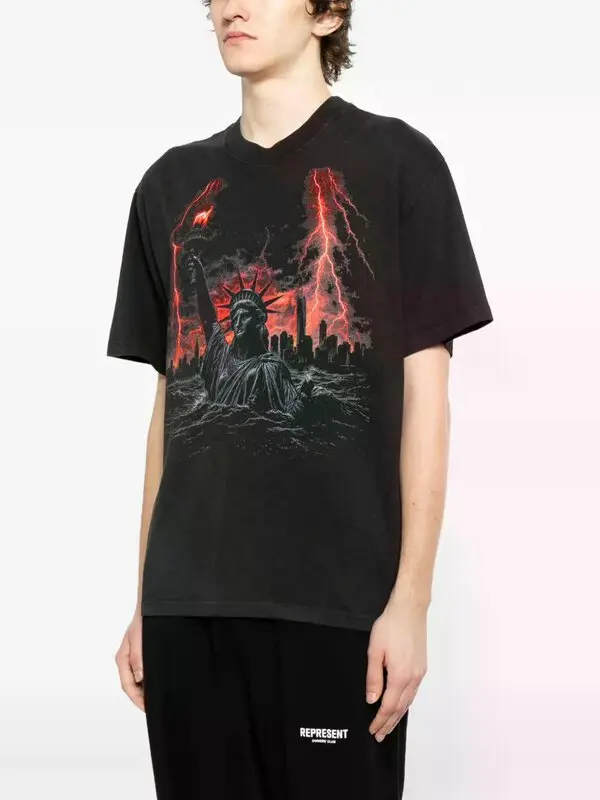 MELT Statue Graphic T-shirt - Black