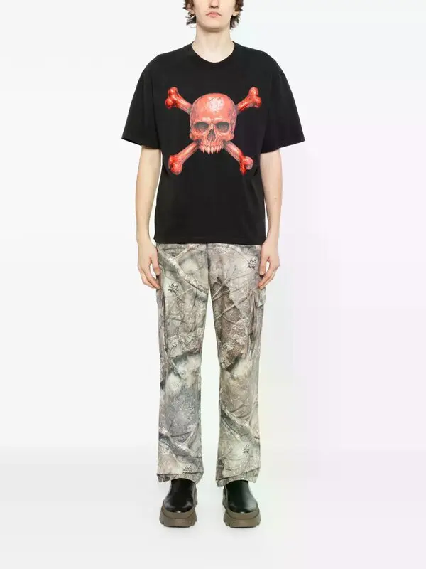 MELT Skull Bones Printed T-shirt - Black