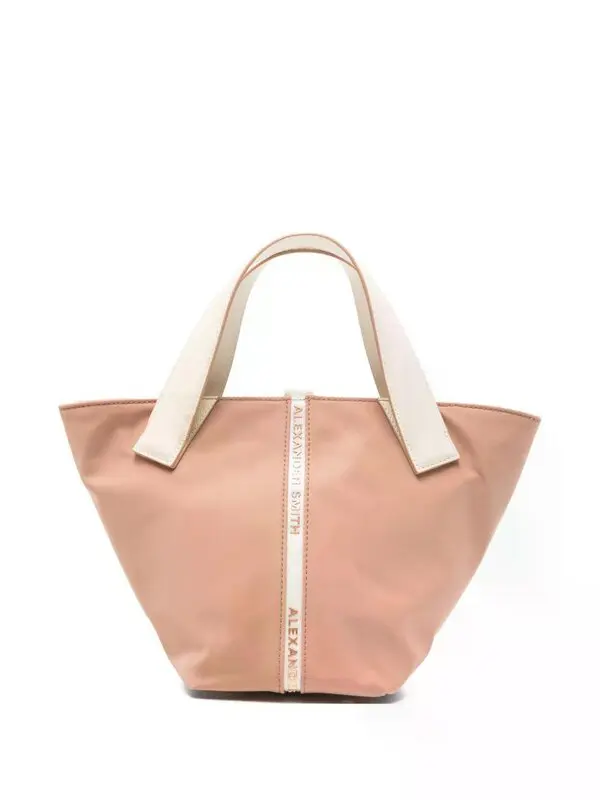 ALEXANDER SMITH Logo-stripe Tote Bag - Pink