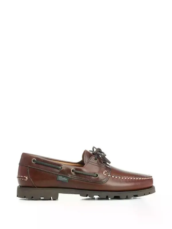 Paraboot Laced Loafers With Stitched Detailing - Brown