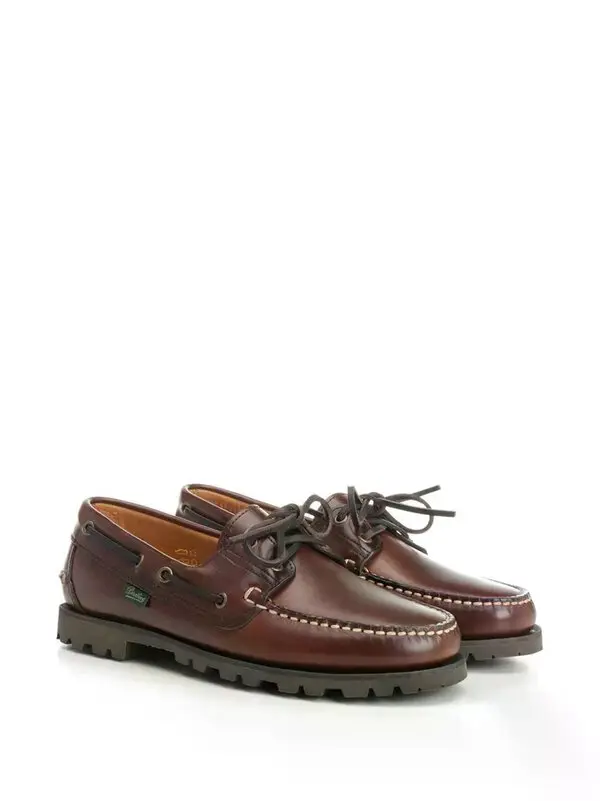 Paraboot Laced Loafers With Stitched Detailing - Brown