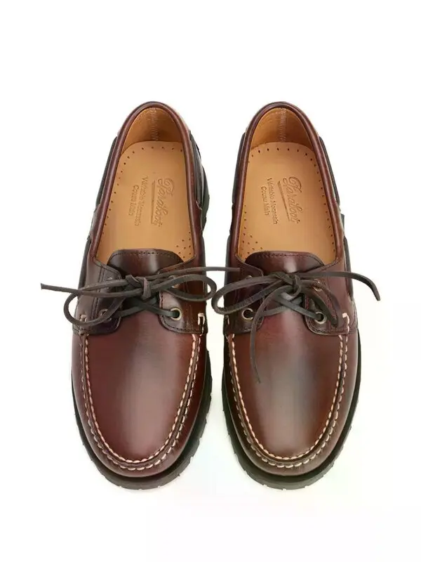 Paraboot Laced Loafers With Stitched Detailing - Brown