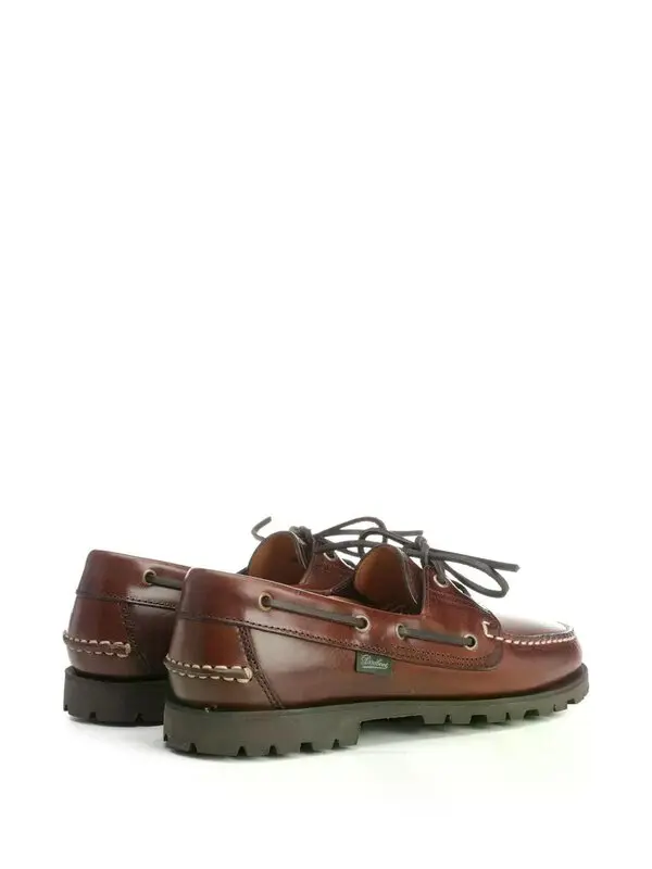 Paraboot Laced Loafers With Stitched Detailing - Brown