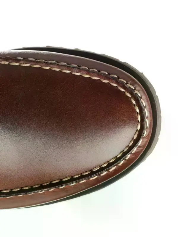 Paraboot Laced Loafers With Stitched Detailing - Brown