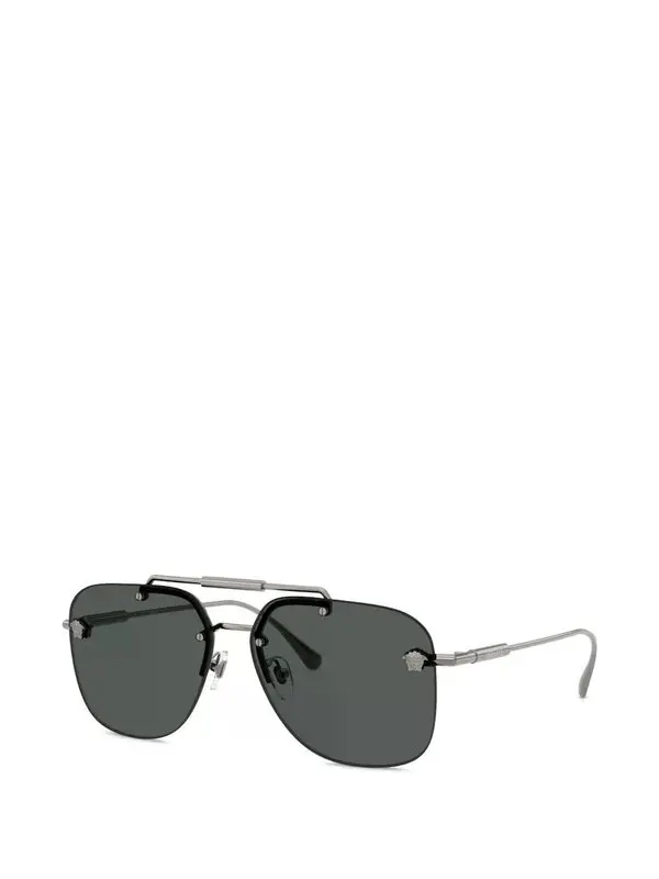 Versace Browline Medallion Sunglasses