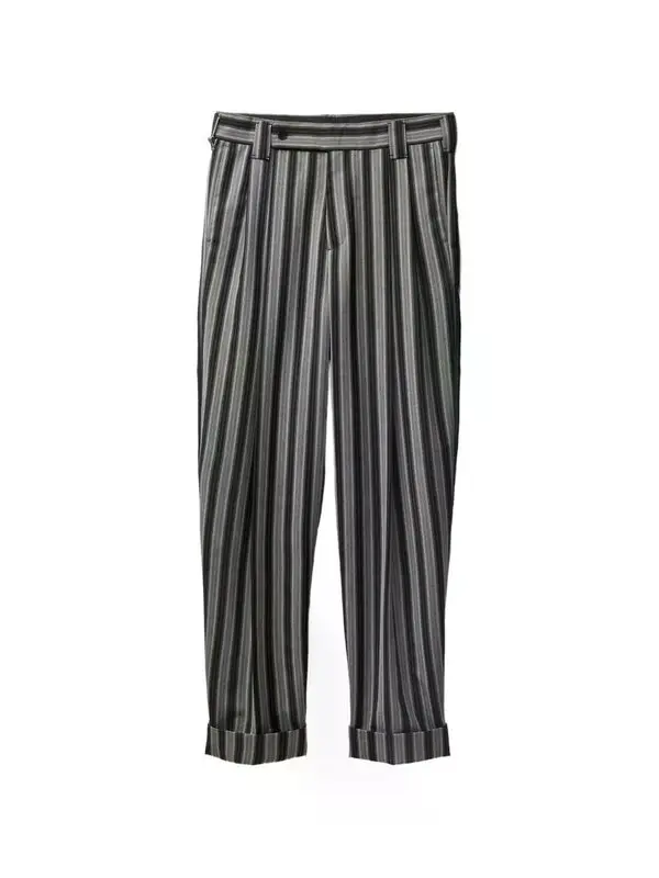 Versace Pinstripe Wool Oversized Pants