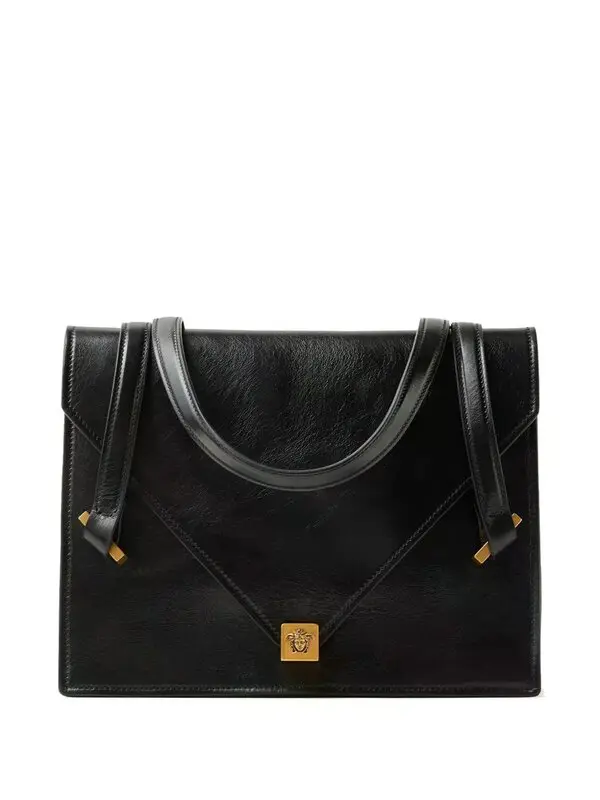 Versace Severine Leather Shoulder Bag - Black