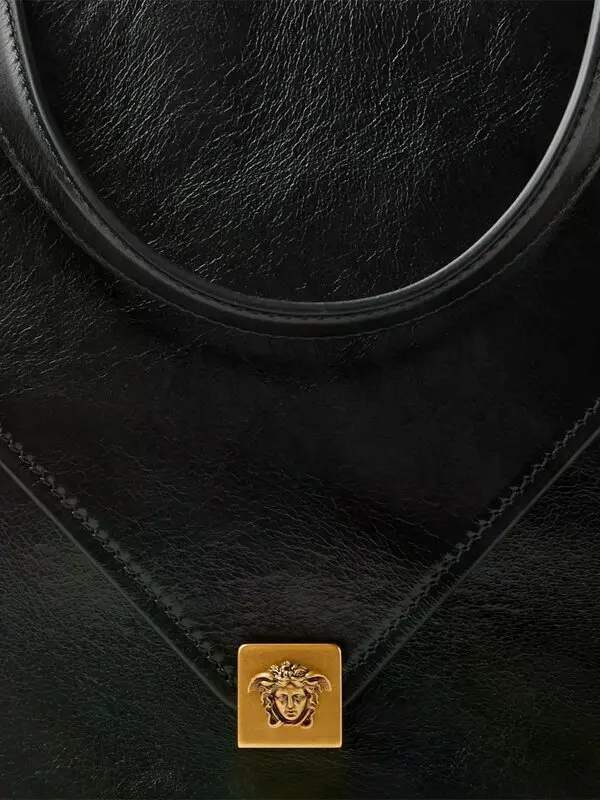 Versace Severine Leather Shoulder Bag - Black