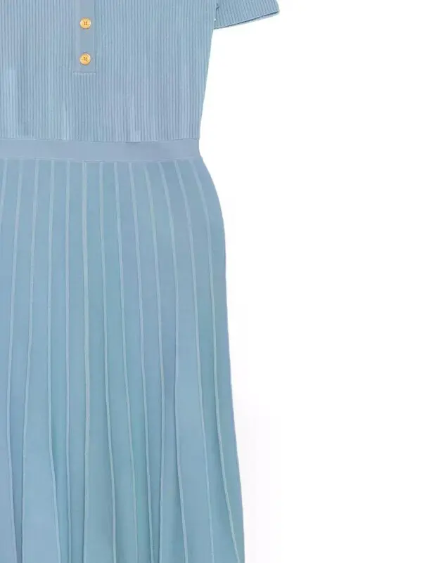 Michael Kors Polo-collar Ribbed-knit Midi Dress