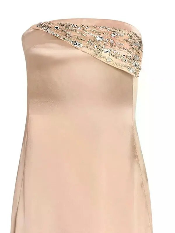GENNY Embellished Strapless Maxi Dress