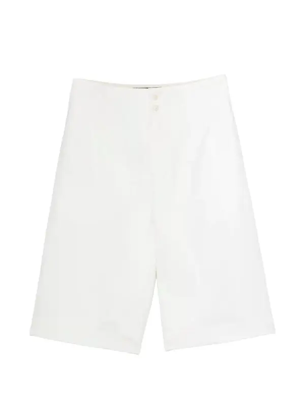 Jacquemus Moisson Buttoned Wool Shorts - White