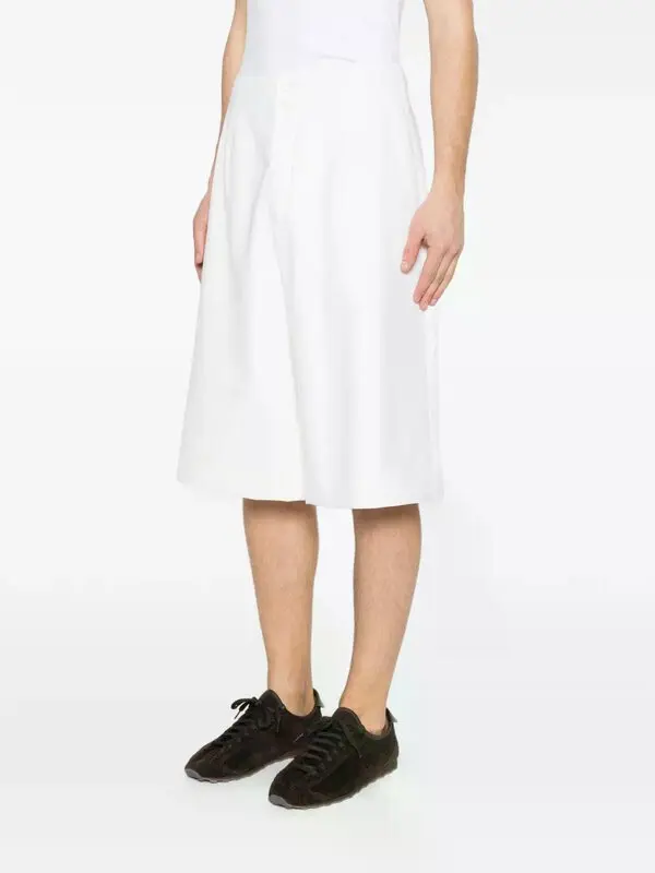 Jacquemus Moisson Buttoned Wool Shorts - White