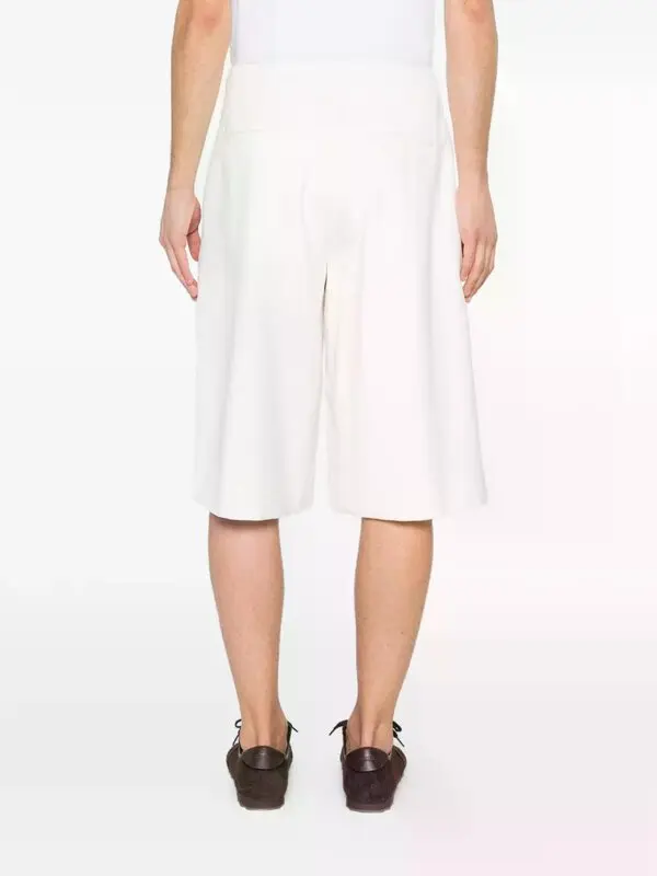 Jacquemus Moisson Buttoned Wool Shorts - White