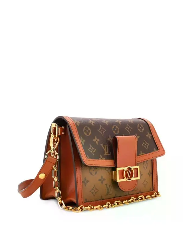 LOUIS VUITTON Dauphine Reverse Monogram Canvas Mm Shoulder Bag - Brown