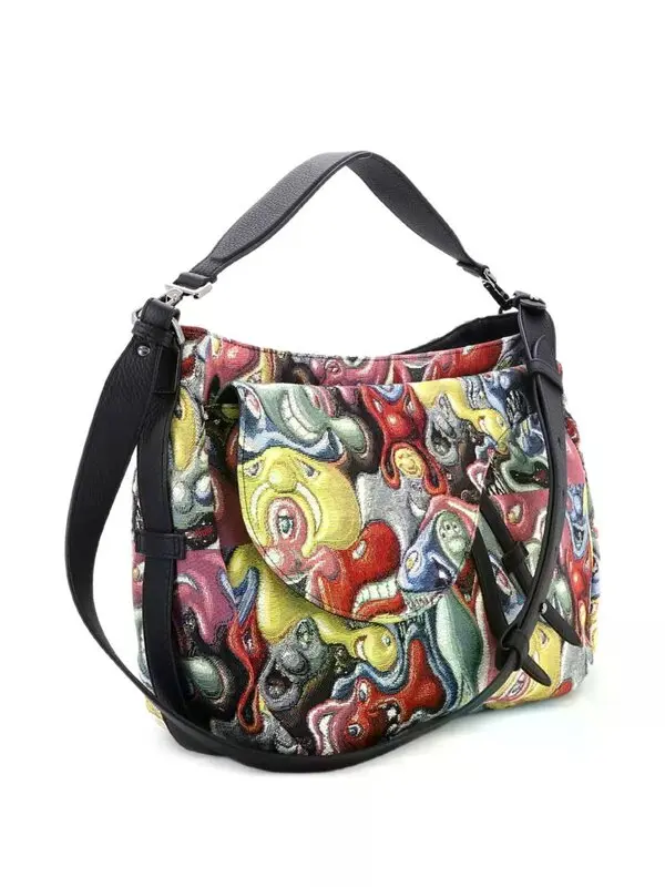 Dior Kenny Scharf Saddle Soft Bag Jacquard Printed Canvas - Multicolour