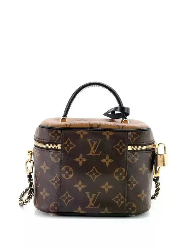 LOUIS VUITTON Vanity Handbag Reverse Monogram Canvas Pm Satchel
