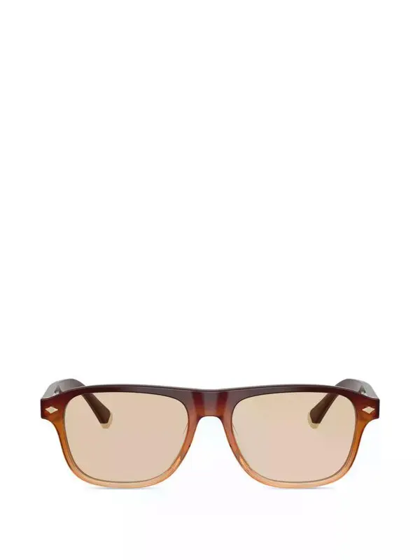 Brunello Cucinelli Rectangle-frame Sunglasses - Brown