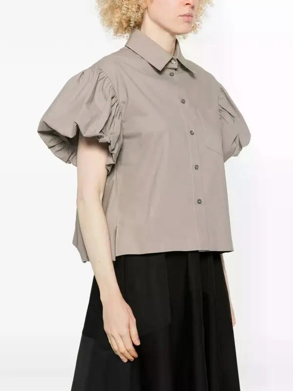 COLLECTION PRIVEE? Ruffled-sleeve Shirt