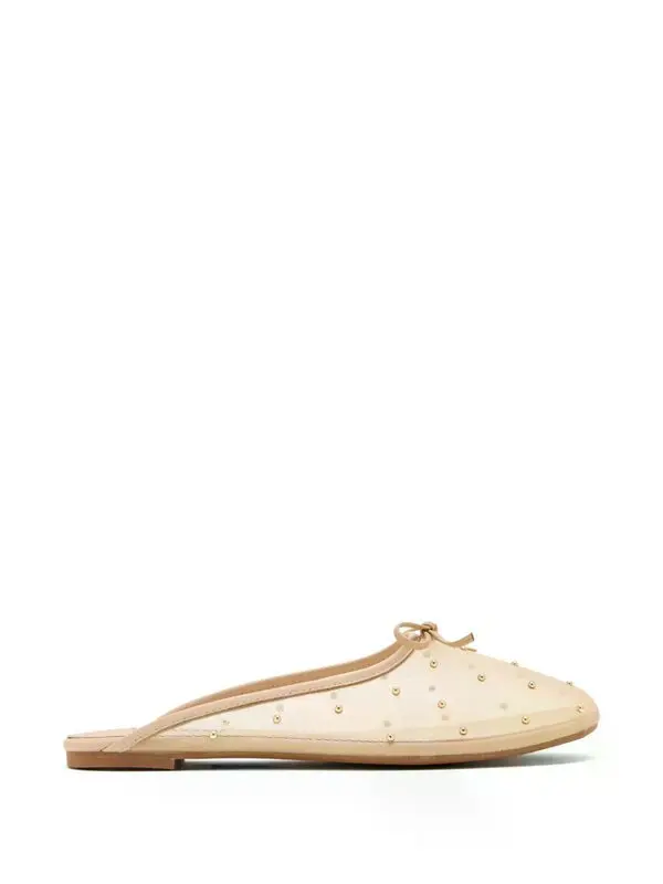 Senso Connor Studded Bow Mules - Neutrals