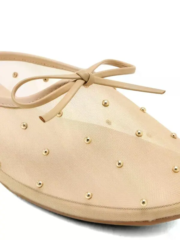 Senso Connor Studded Bow Mules - Neutrals