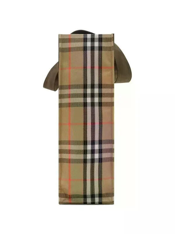 Burberry Check Trench Logo-patch Tote Bag