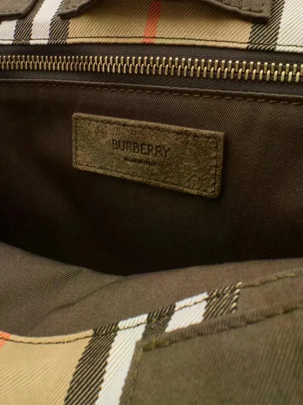 Burberry Check Trench Logo-patch Tote Bag