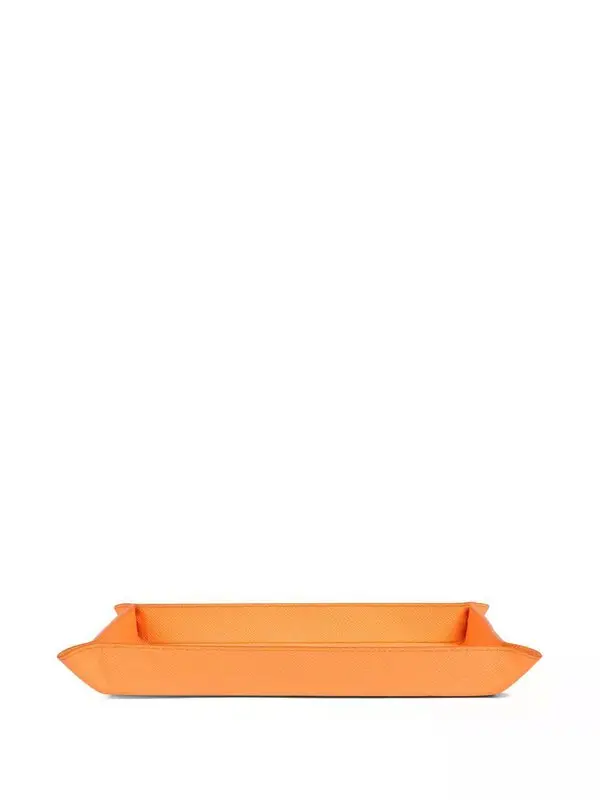 Smythson Panama Trinket Tray - Orange