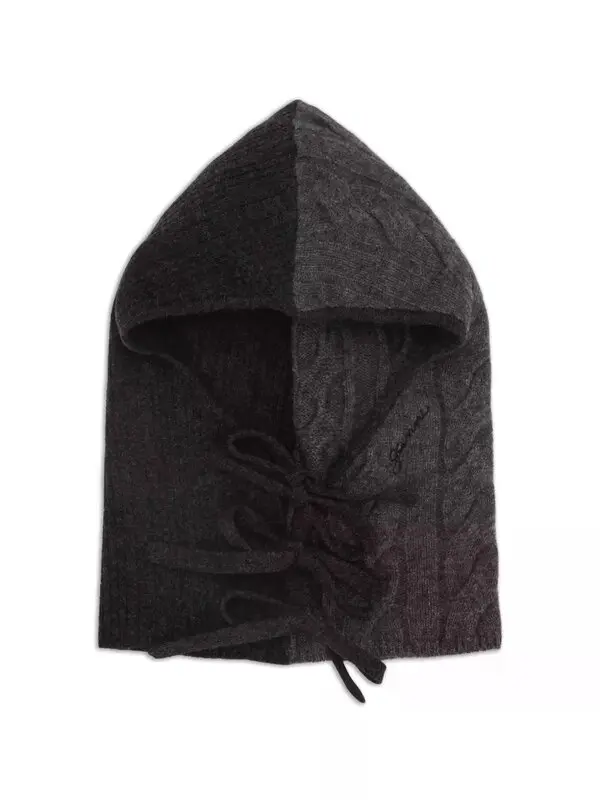 GANNI Cable-knit Balaclava - Grey