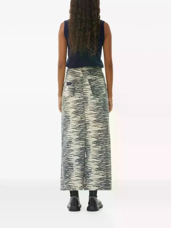 GANNI Zebra-print Maxi Skirt