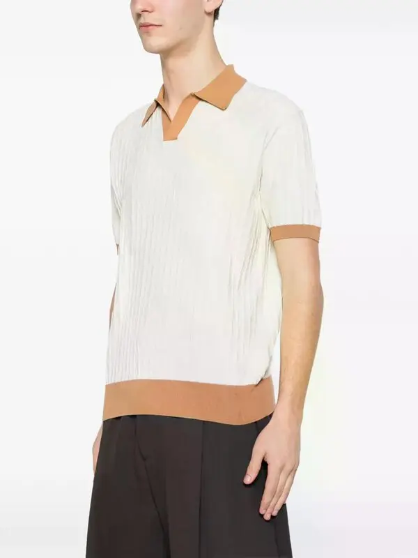 Canali Contrast-trim T-shirt