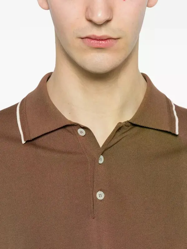 Canali Piped Polo Shirt
