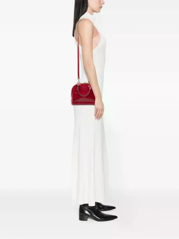 LOUIS VUITTON 2015 Monogram Vernis Alma Bb - Red