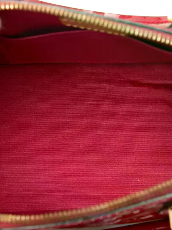 LOUIS VUITTON 2015 Monogram Vernis Alma Bb - Red