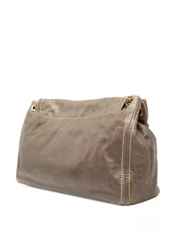 Prada Vitello Shine Push Lock Flap Shoulder Bag