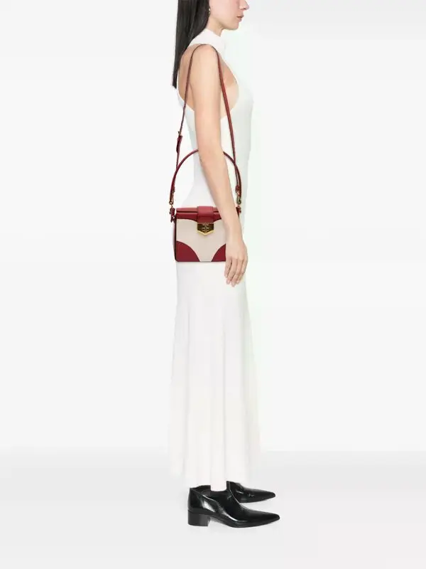 Prada Bicolor Saffiano Turnlock Satchel