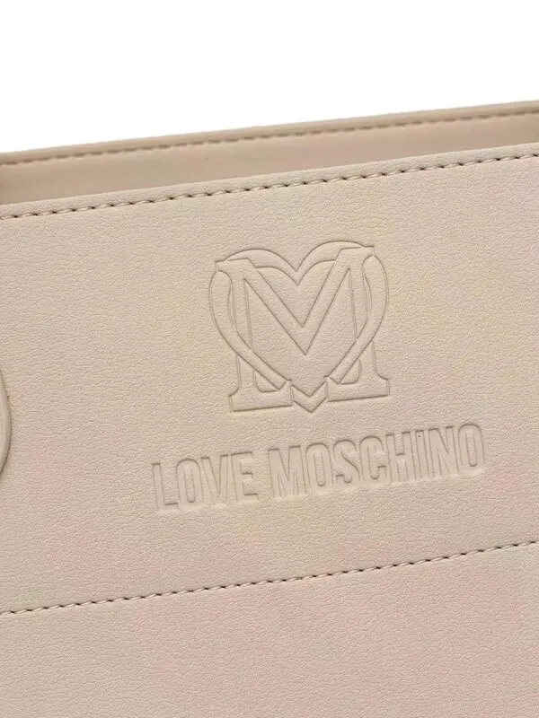 Moschino Embossed Tote - Neutrals