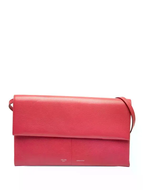 Celine 2017 Leather Folded Clutch - Red